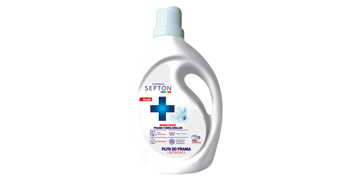 Clovin II Septon Liquid 1,5l dezynfekujący już w 40 stopniach | Sklep ...
