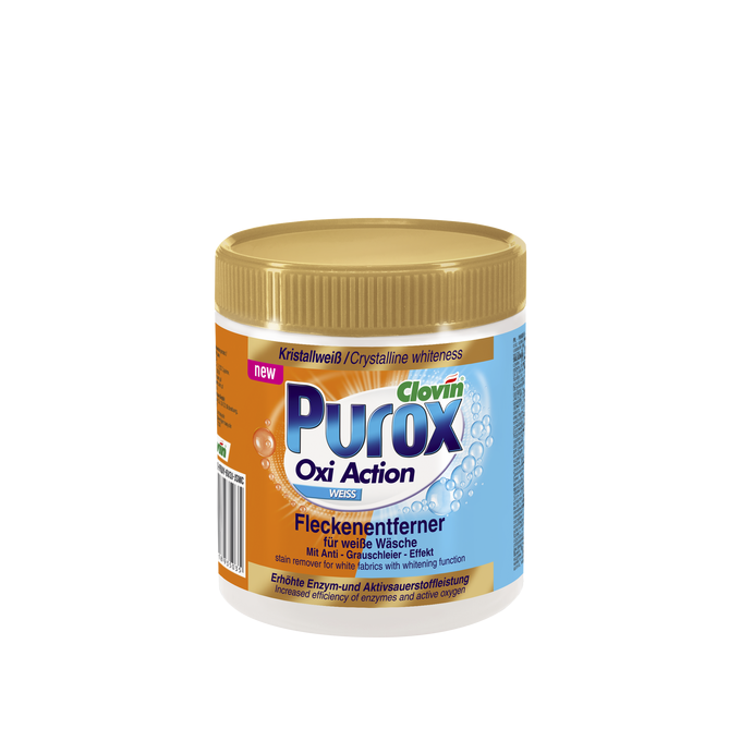 Purox tlenowy odplamiacz proszkowy do tkanin białych 750g | Sklep CLOVIN
