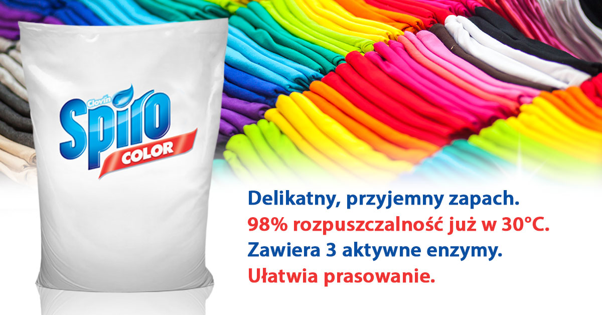 SPIRO Color 15 kg – proszek do prania tkanin kolorowych | Sklep CLOVIN